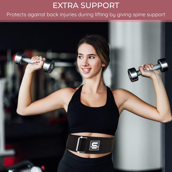 Self-Locking Weight Lifting Belt for Men and Women Fitness Premium Fun ...